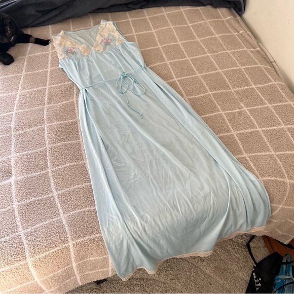 Vintage | Intimates & Sleepwear | Vintage Baby Blue Nightgown | Poshmark